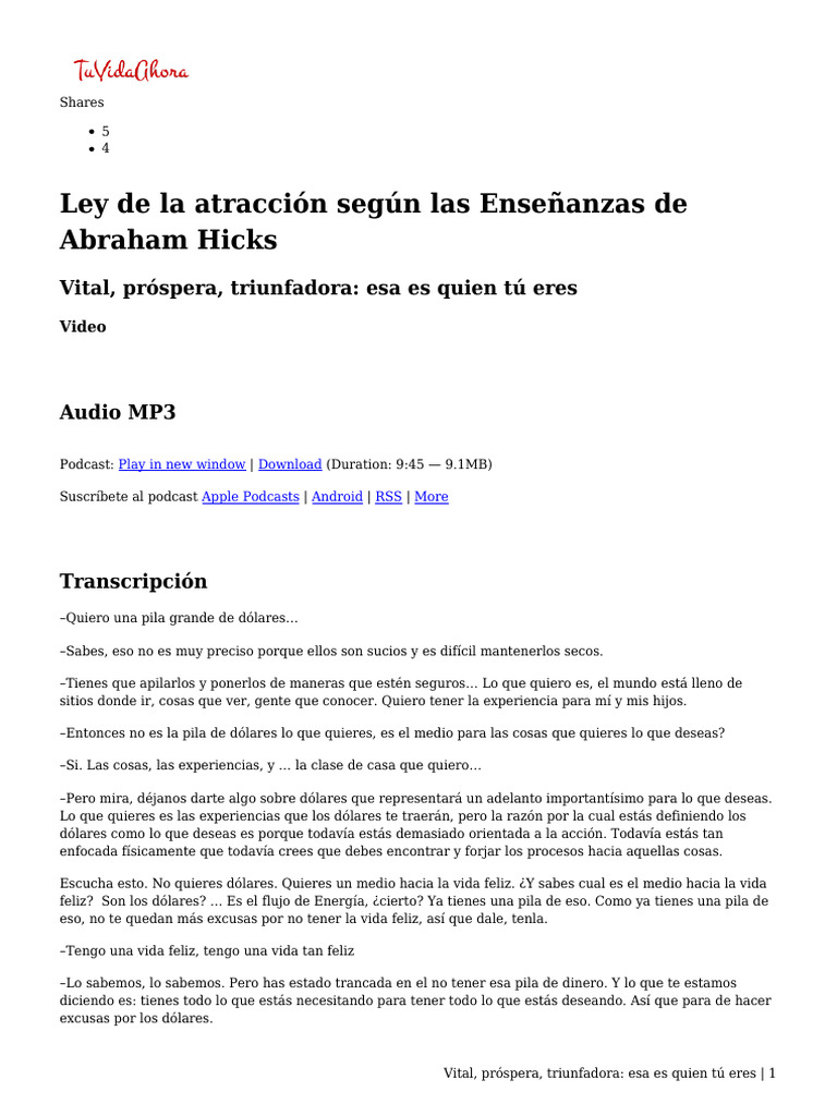 Vital, Próspera, Triunfadora... Esa Es Quien Tú Eres | PDF