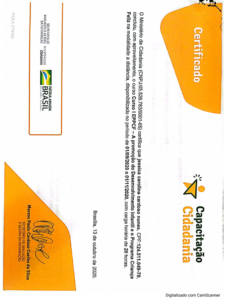 Certificado-I EPPCF - A Promoção Do Desenvolvimento Infantil e o ...