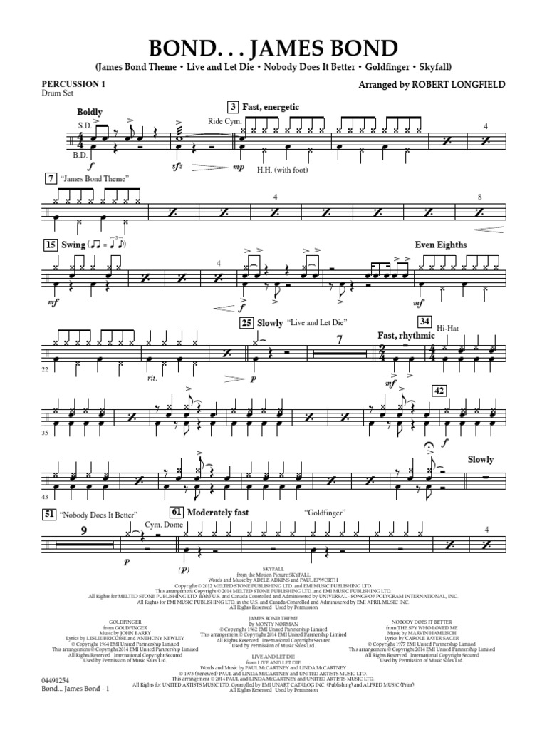Bond-James-Bond-Arr-Robert-Longfield Percu 1 | PDF