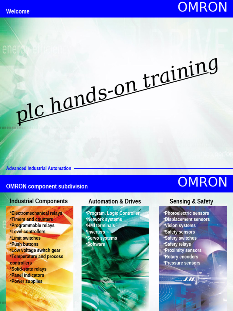 OMRON PLC Training | PDF | Programmable Logic Controller | Input/Output