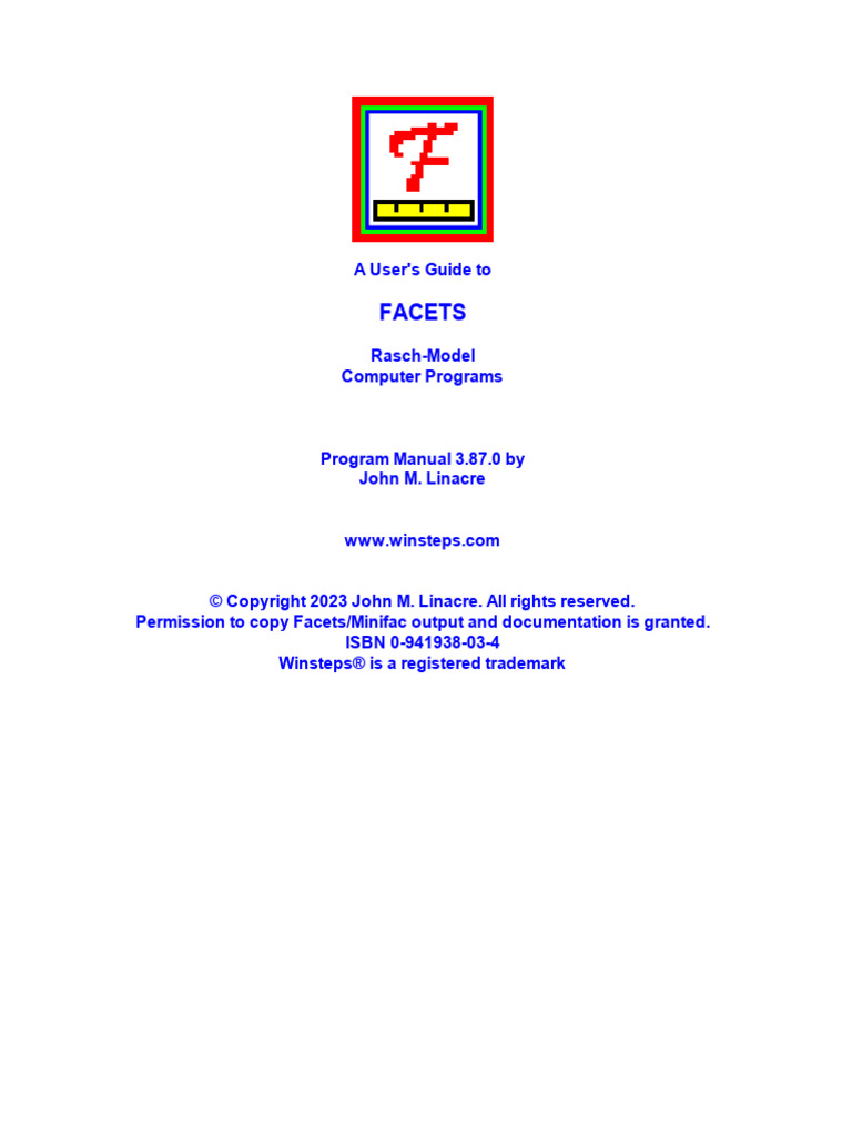 Facets Manual | PDF | Menu (Computing) | Statistics