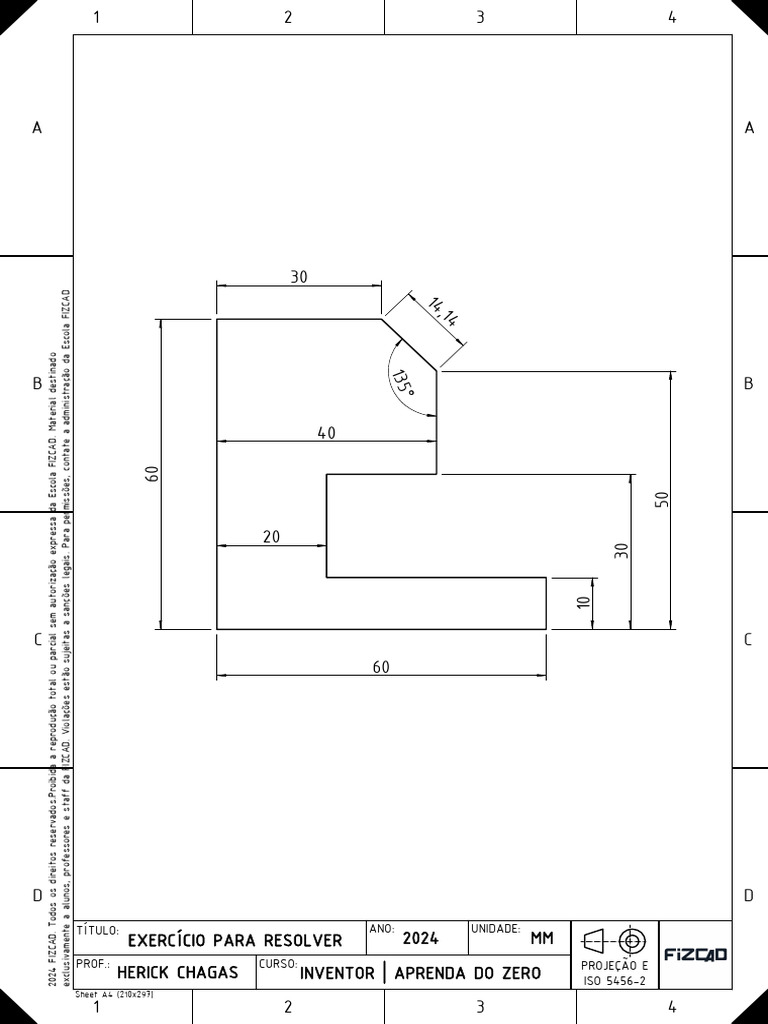 Exercício de Projeção ISO 5456-2 | PDF