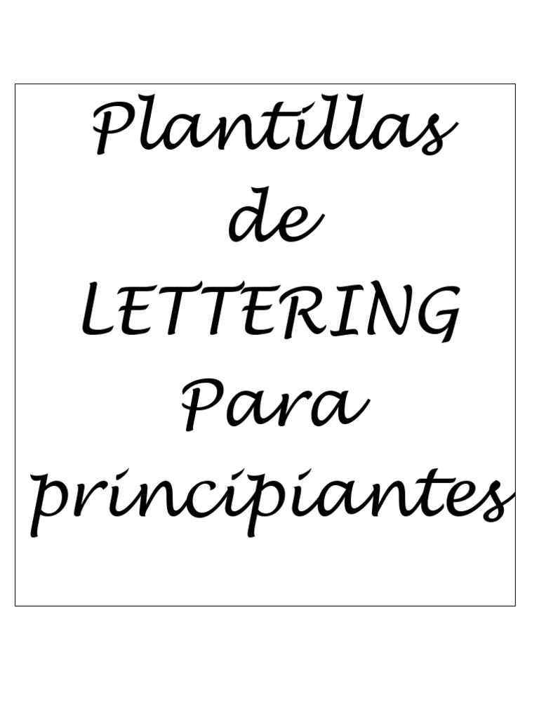 Plantillas de Lettering para Principiantes | PDF
