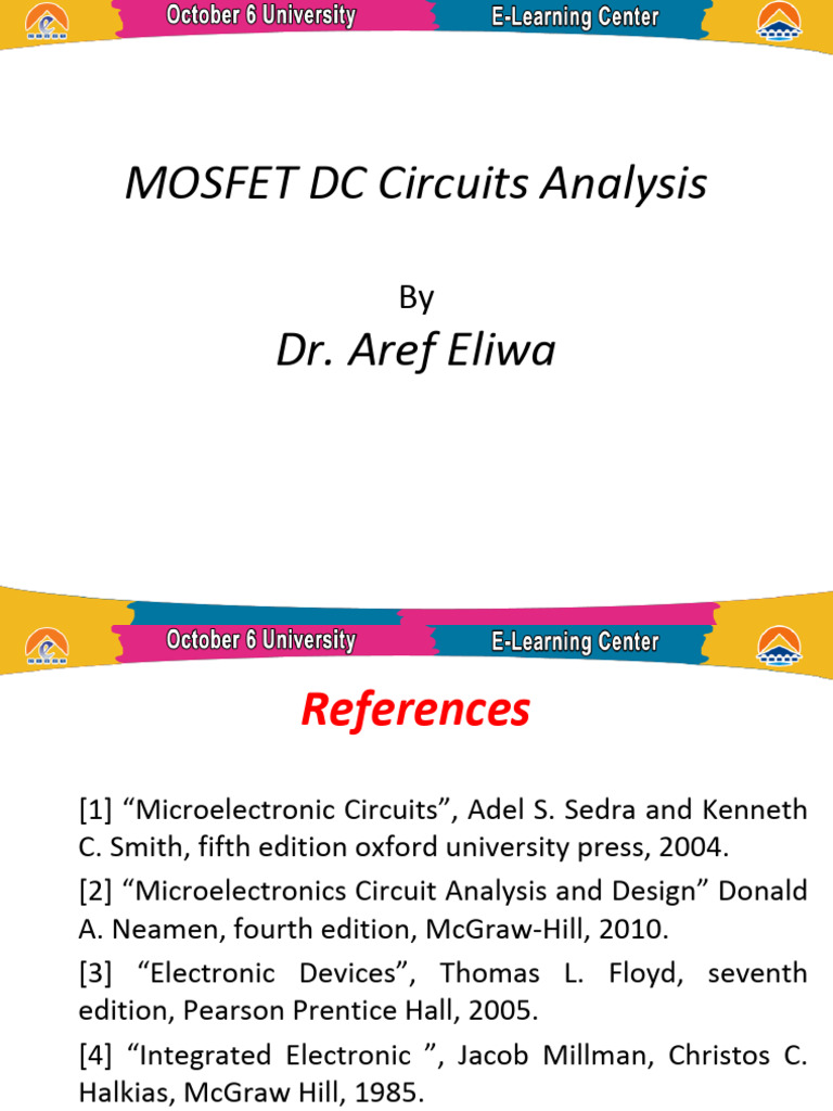 Lec 6 - MOSFET DC Circuits Analysis | PDF