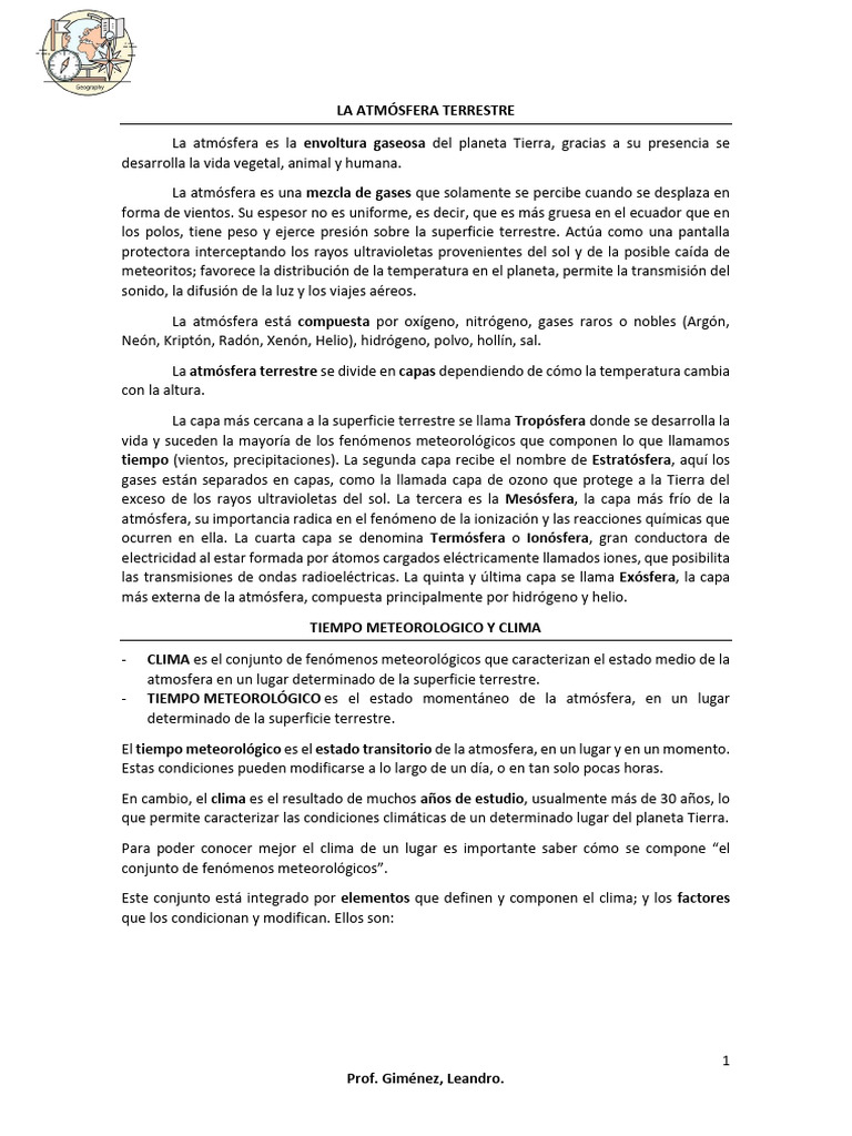 Apunte Iv - Clima, Biomas e Hidrografía | PDF | Clima | Clima templado