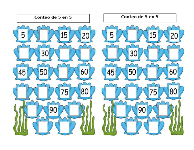 Conteo de 5 en 5: Guía Práctica | PDF