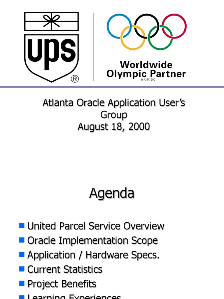 Atlanta Oracle Application User's Group August 18, 2000 | PDF | United ...