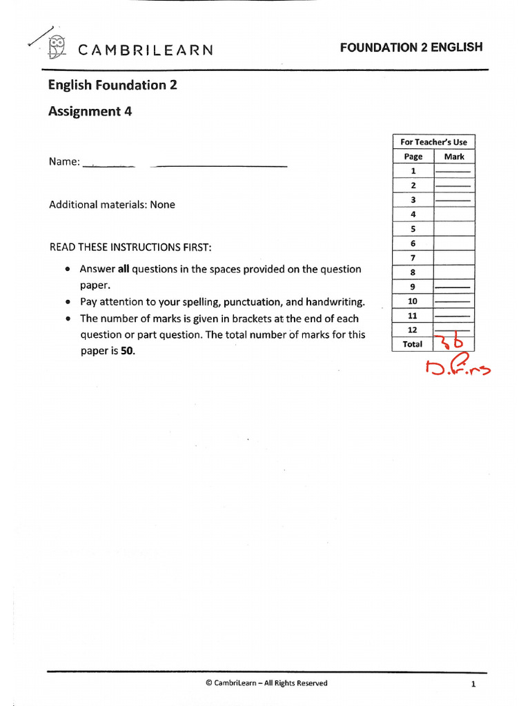 Marked Paper - Assignment 4 | PDF