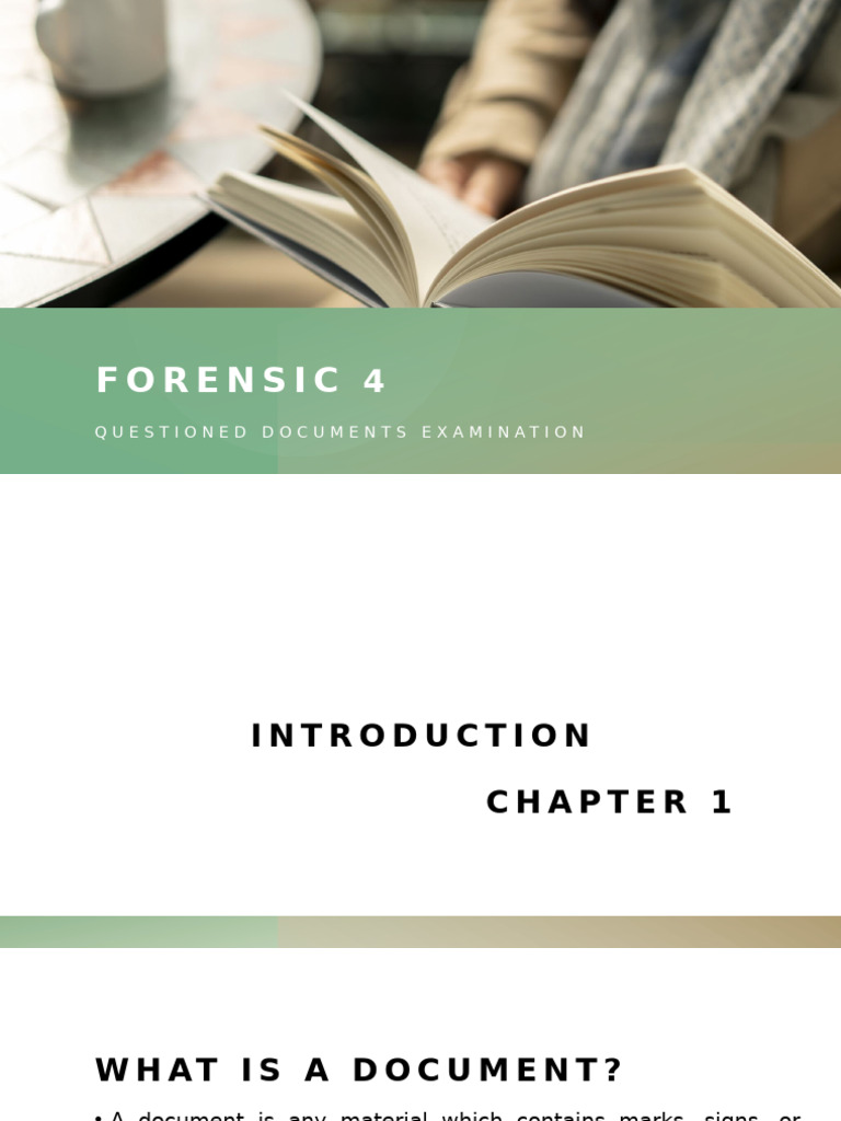 Forensic Examination of Questioned Documents | PDF