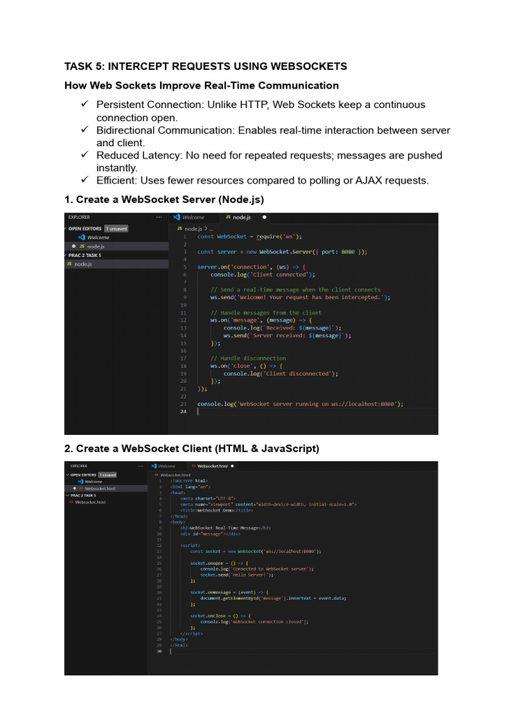Task 5 Intercept Requests Using WebSockets (Tomacan, Charles Kingsley) | PDF