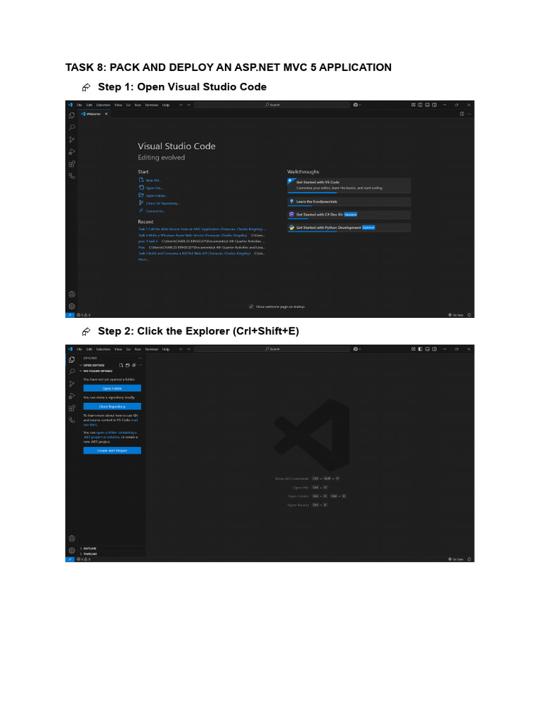 Task 8 Pack and Deploy An ASP - NET MVC 5 Application (Tomacan, Charles Kingsley) | PDF