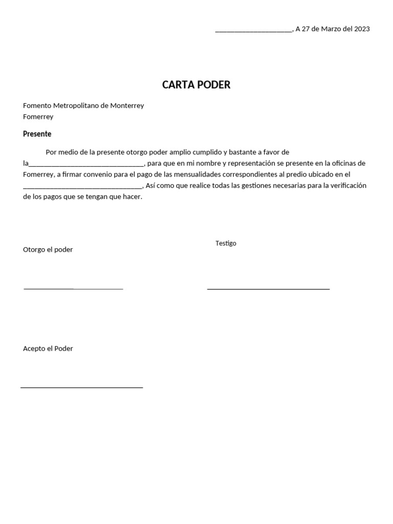 Carta Poder | PDF