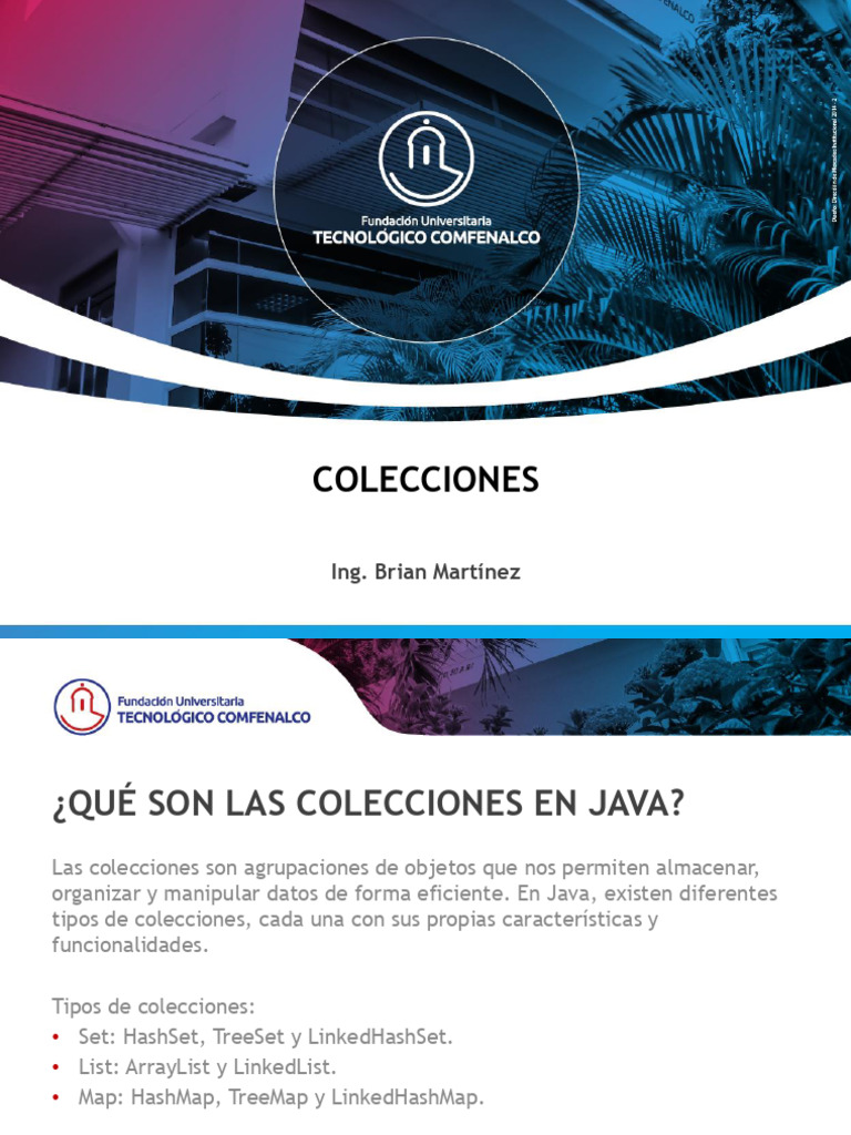 Colecciones | PDF | Java (lenguaje de programación) | Tecnologías de la información