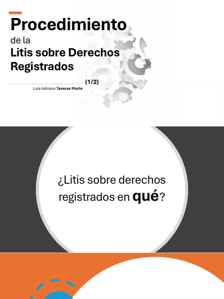 Litis sobre Derechos Registrados: Procedimiento | PDF | Demanda ...