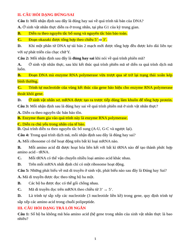 TONG HOP NGAN HANG CAU HOI (1) | PDF