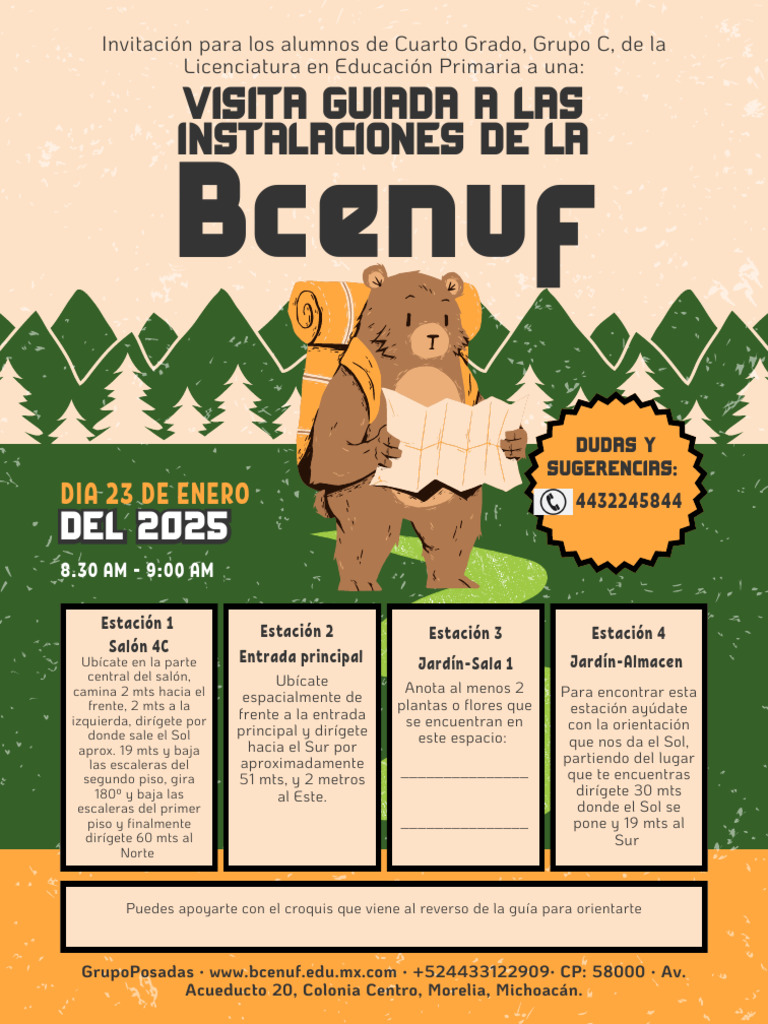 Póster Excursión Ilustración Verde y amarillo | PDF