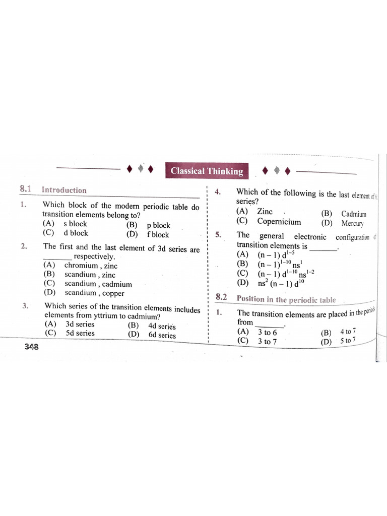 Transition and Inner Transition Elements | PDF
