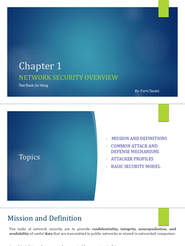 Unit 1 Network Security Overview | PDF | Transmission Control Protocol ...