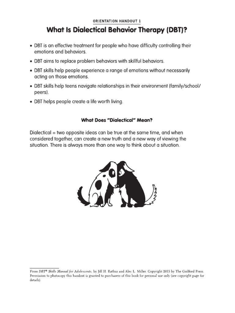 Intro To DBT-Goals of Skills Training, Biosocial Theory, DBT ...