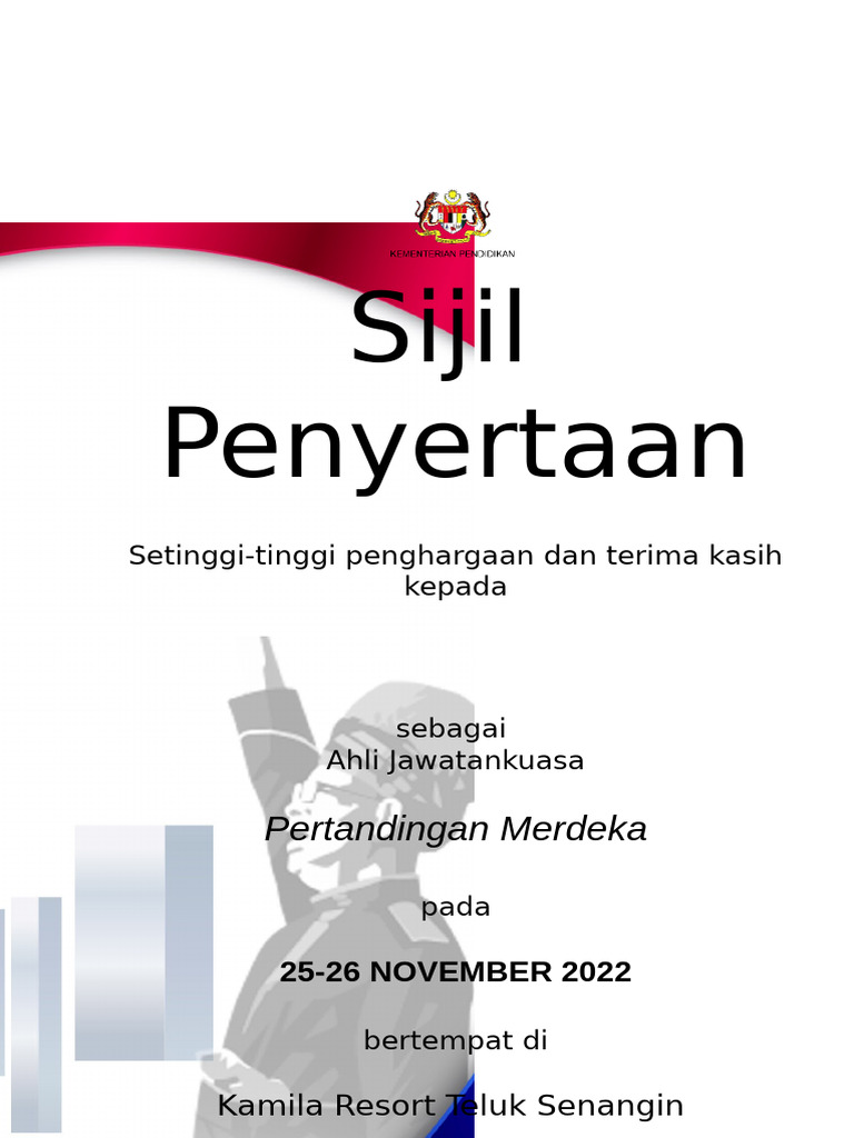 Sijil Penyertaan Merdeka (2) | PDF