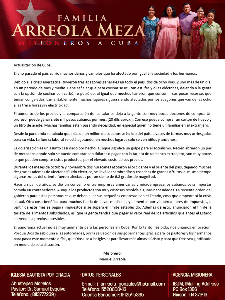 carta Cuba | PDF | Cuba | Economias