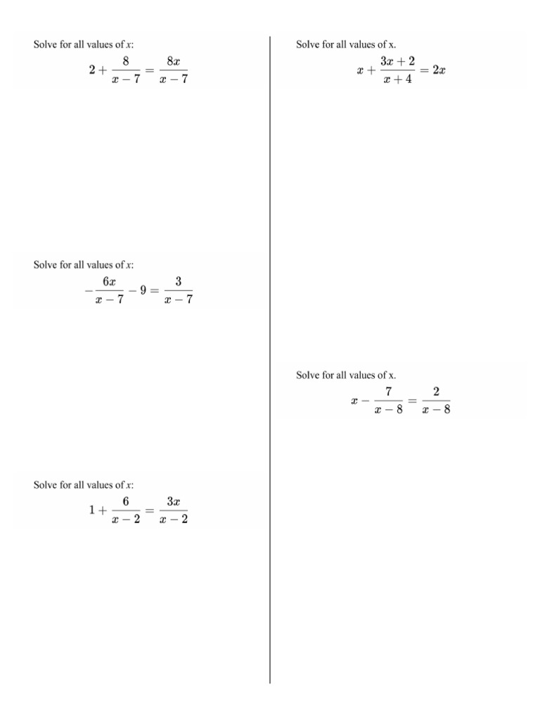 Day 64 - Solving Rational Equations DM | PDF
