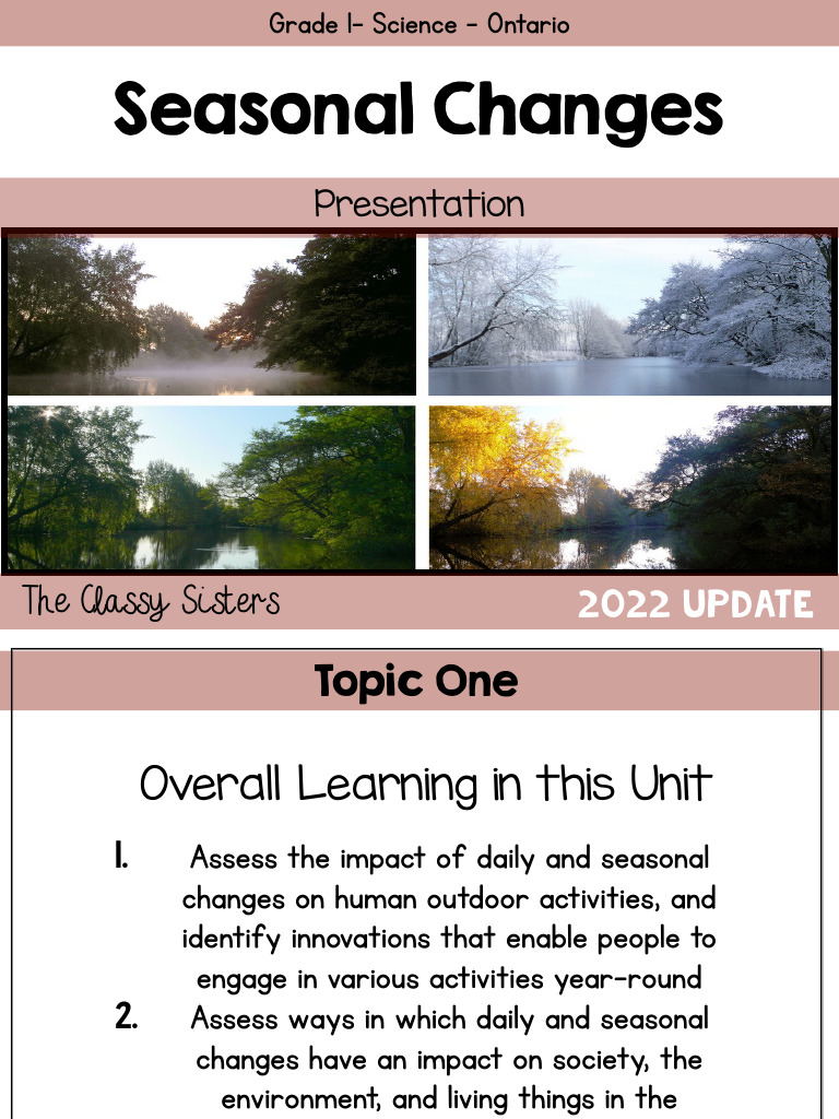 Seasonal Changes Presentation 2022 | PDF | Earth | Sun
