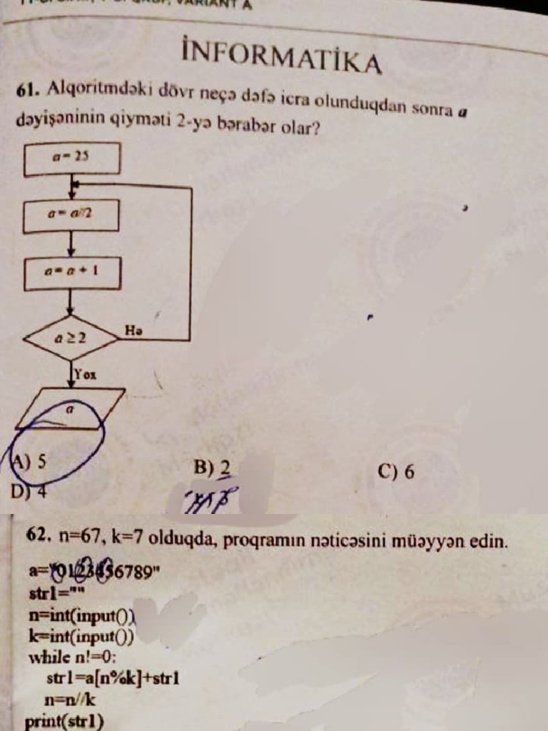 OtK-kainat Informatika 11sinif 16 Iyun 2024 | PDF