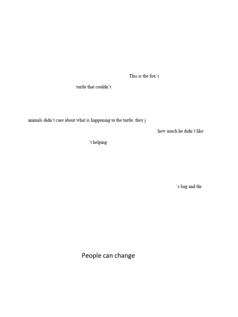The Fox and The Turtle | PDF