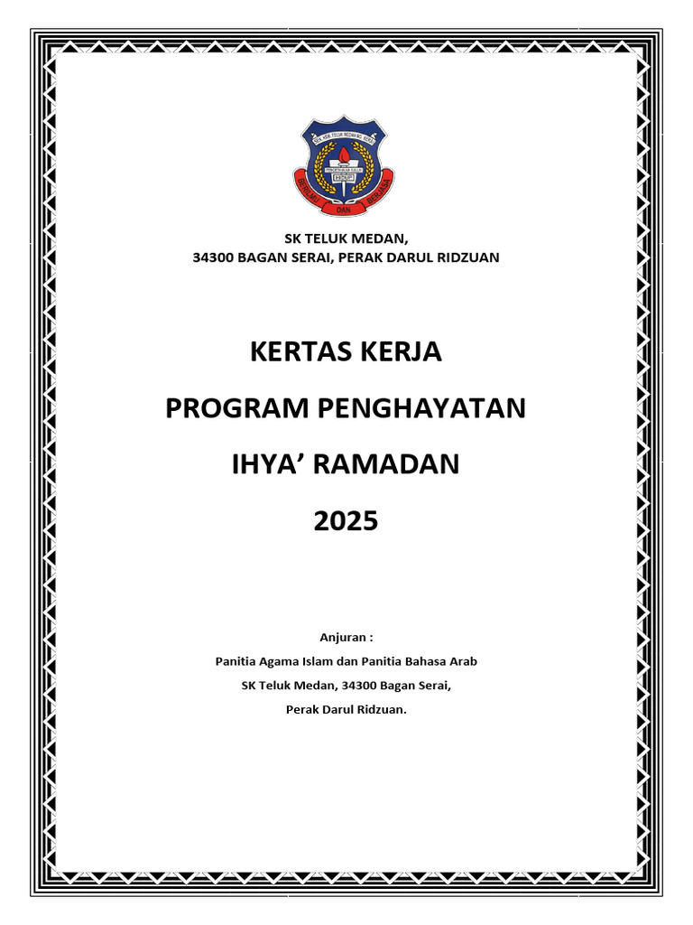 KERTAS KERJA IHYA RAMADAN 2025 | PDF