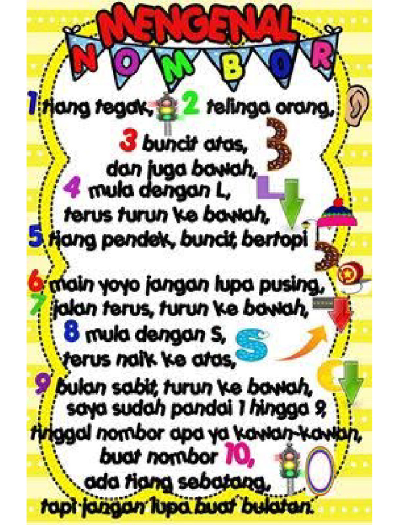 Senikata Lagu Nombor | PDF