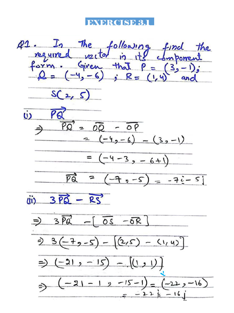 Ex. 3.1 FSC Part 1 National Book Foubdation- Www.ranaMaths.com 1 | PDF