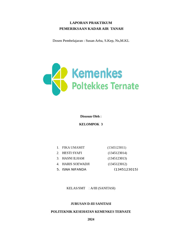 Laporan Tanah Kel3 L1 | PDF