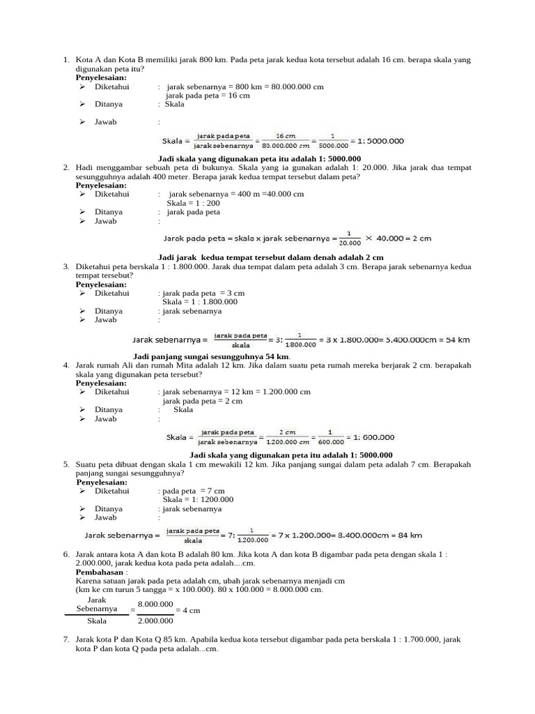 Soal skala dan PBB IPS | PDF