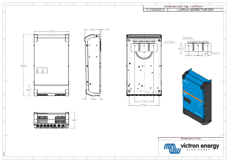 MultiPlus-II 48/5000/70-50 Dimensions | PDF