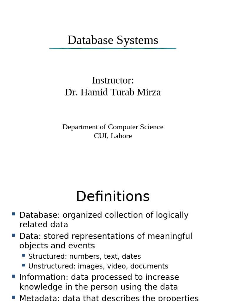 Understanding Database Systems Basics | PDF | Databases | Data Model