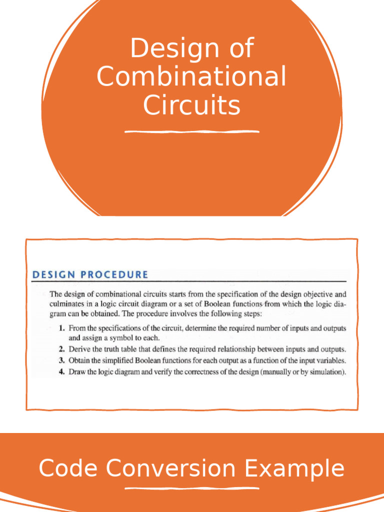 DLD Design of Combinational Circuits BCD To Excess 3 Code Converter | PDF