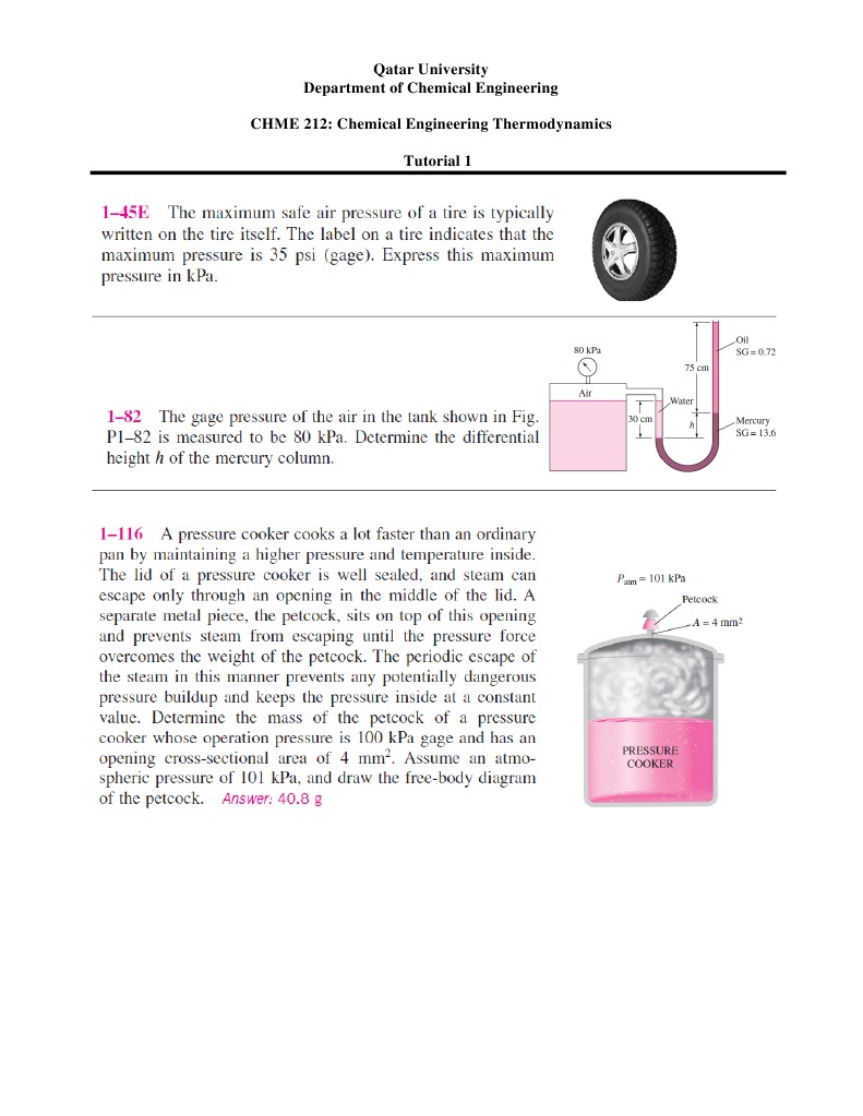 Thermo Tutorial 1 | PDF