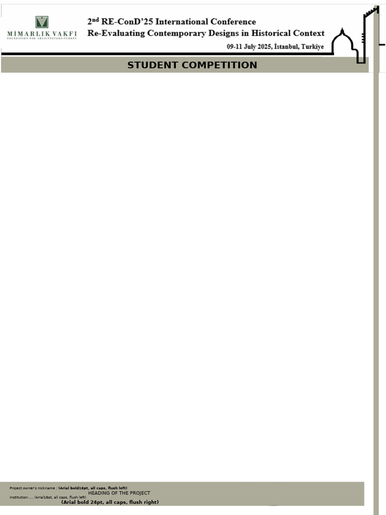 2nd Re Cond 25 Student Competition Template | PDF