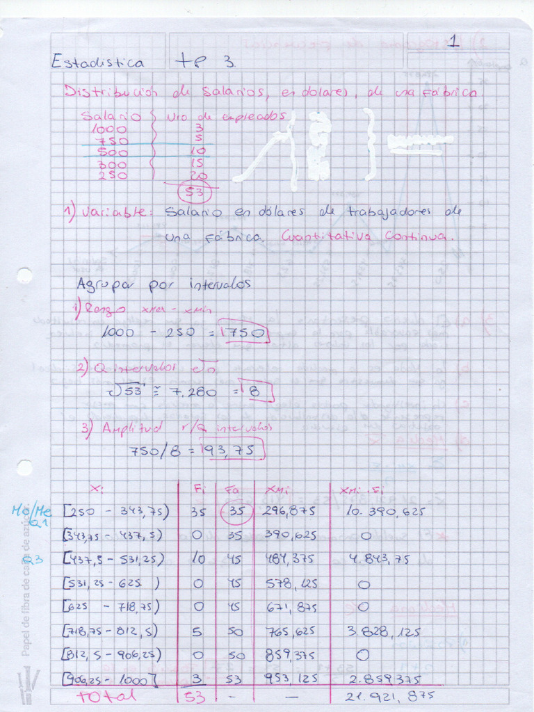 Estadística TP 3-1 | PDF