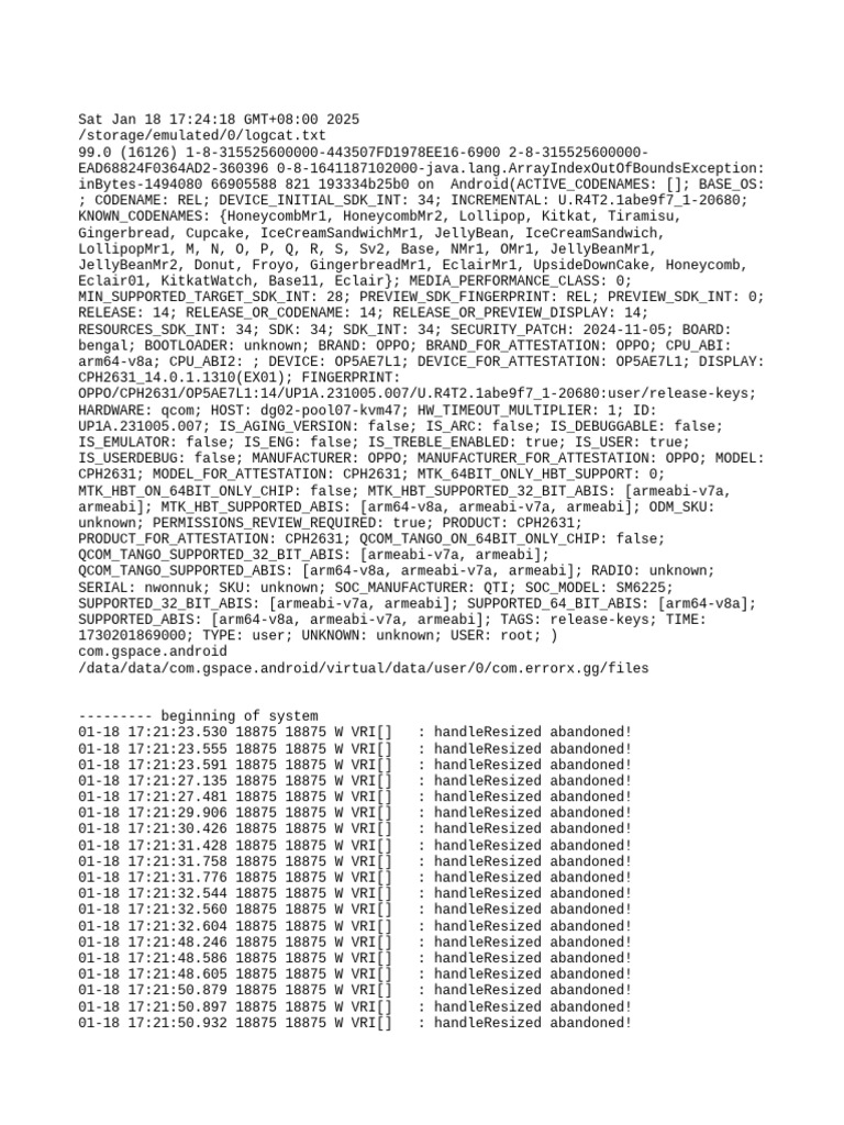 Logcat | PDF | Java (Programming Language) | Arm Architecture