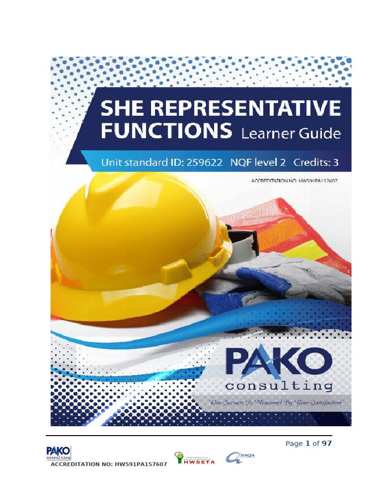 She Representative Manual January 2021 | PDF | Occupational Safety And ...