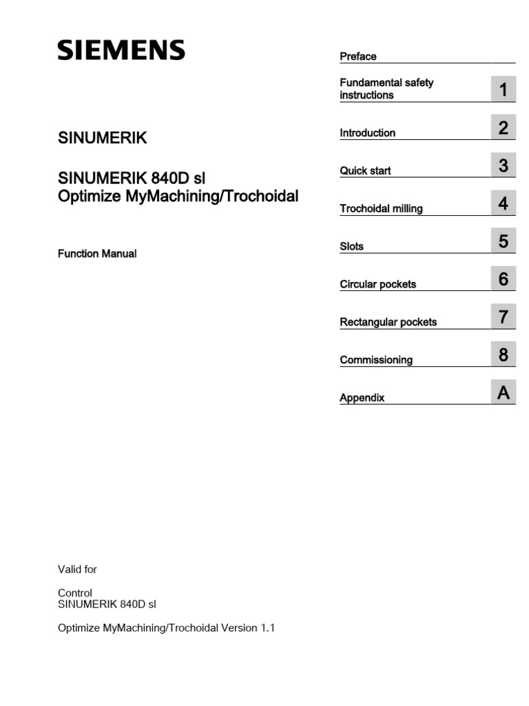 Fresamento Trocoidal Sinumerik 840d | PDF | Computer Security | Security