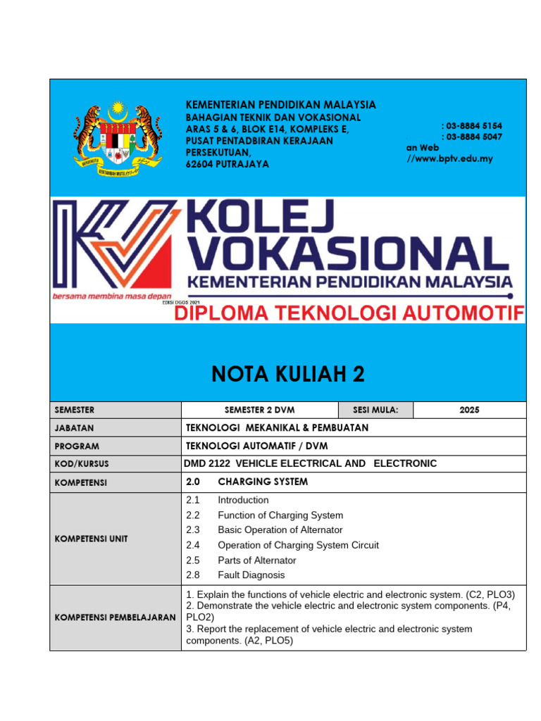 Komponen dan Litar Sistem Pengecas | PDF