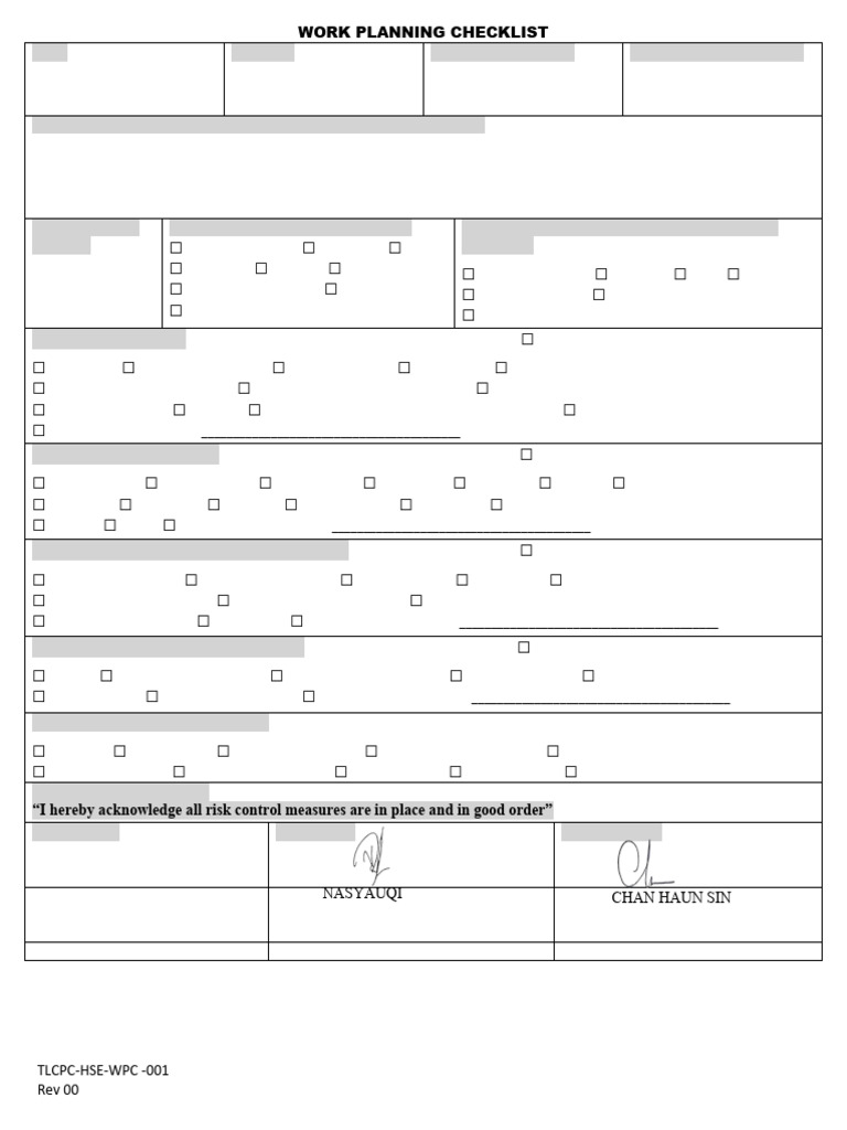 Work Planning Checklist for Construction | PDF | Crane (Machine)