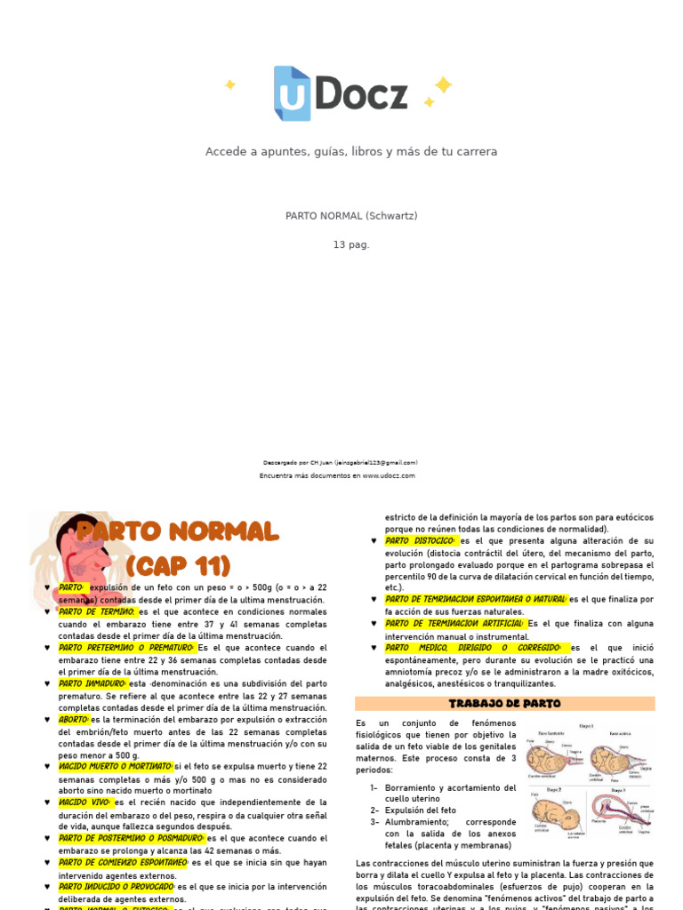 Tipos y Características del Parto Normal | PDF | Parto | El embarazo