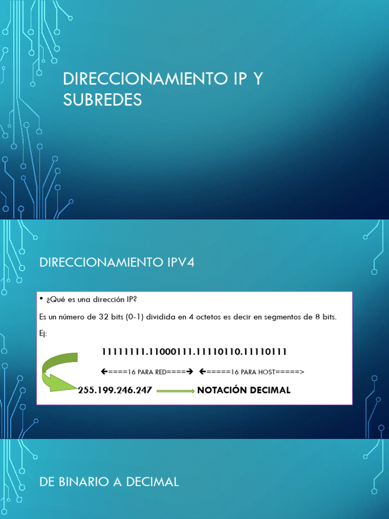 DIRECCIONAMIENTO IPV4 | PDF | Dirección IP | Protocolos de internet