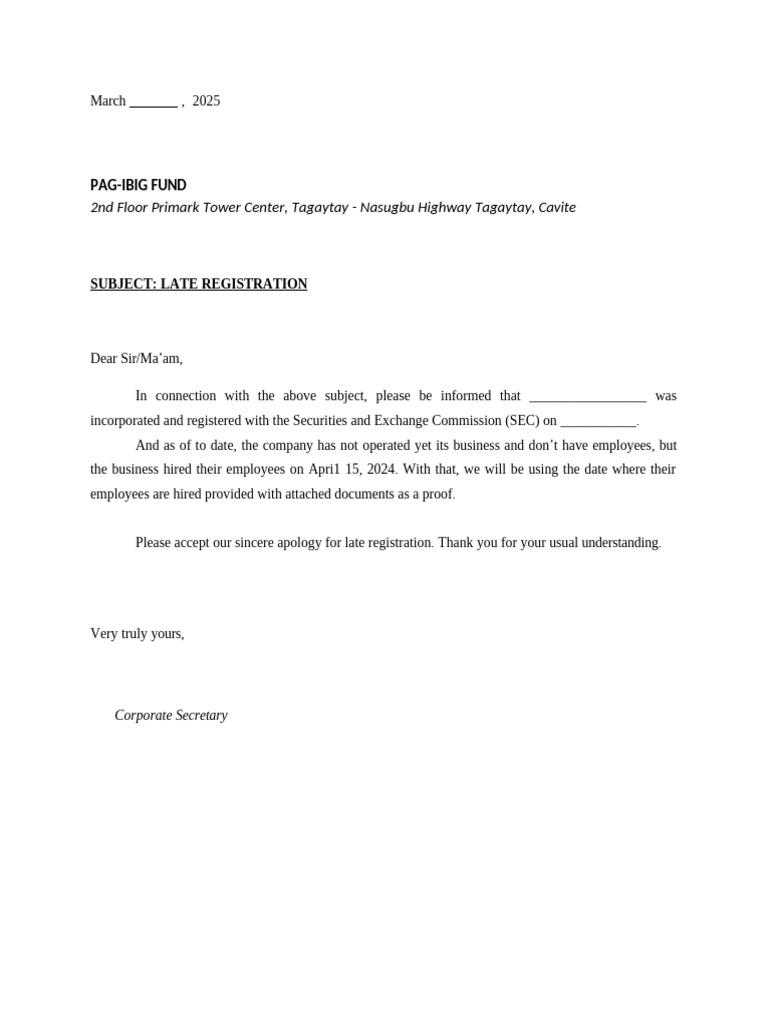 Justification Letter | PDF