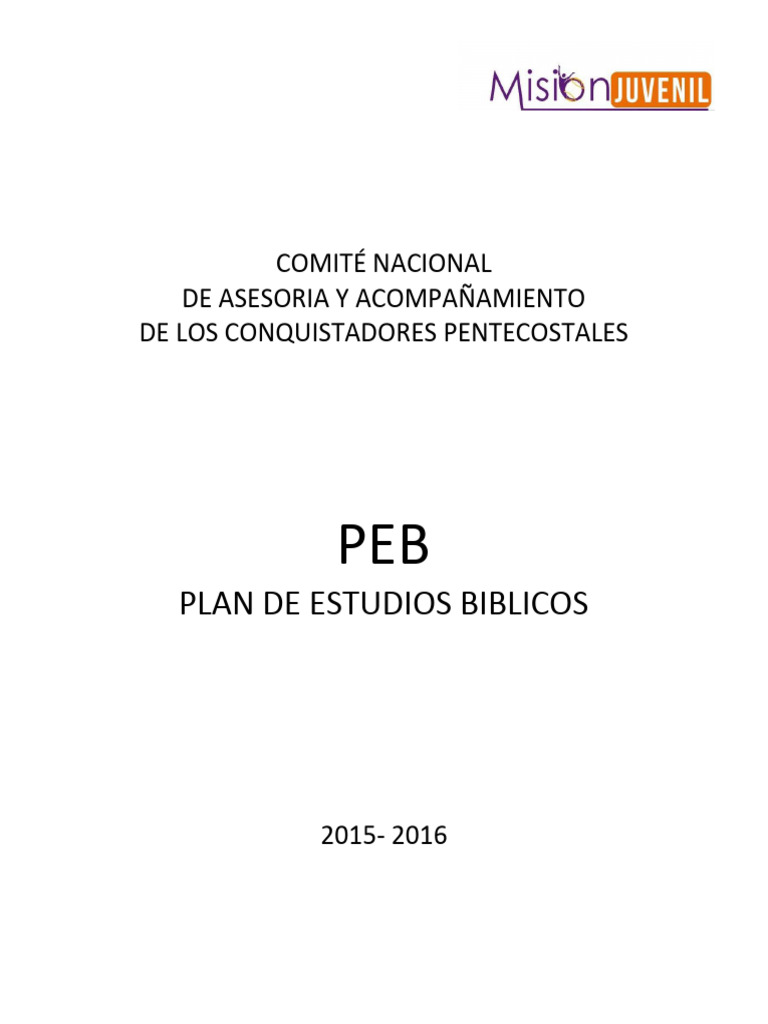 Plan de Estudio Biblico (Peb) | PDF | Pecado | Biblia