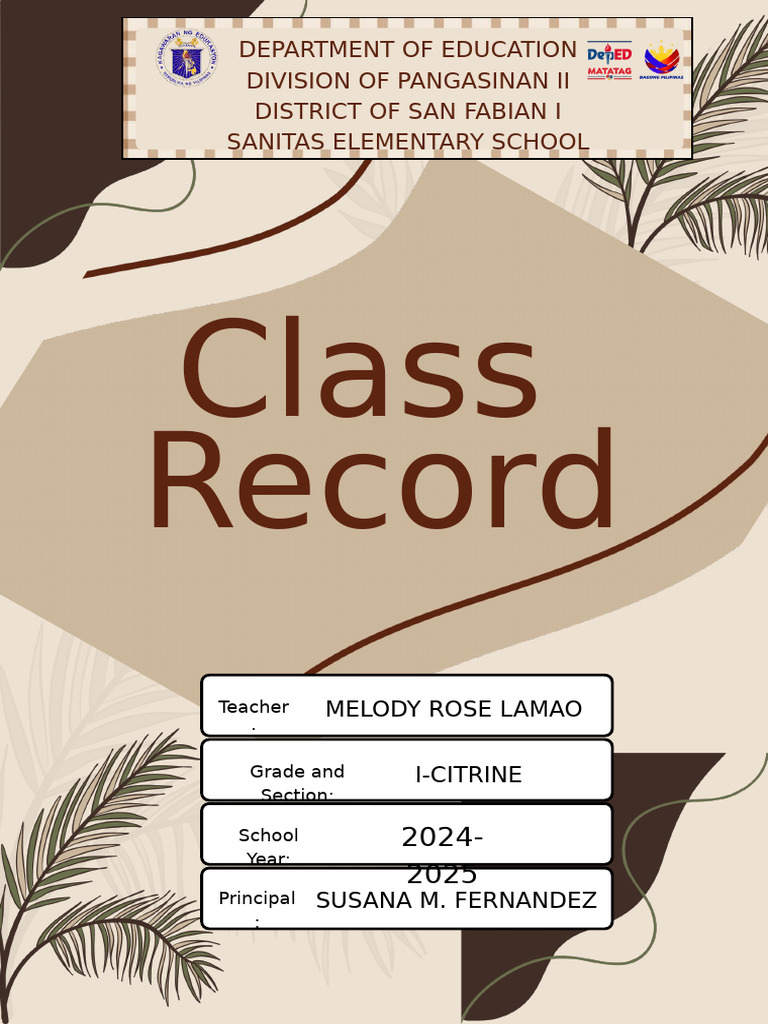 Class Record-Aesthetic | PDF